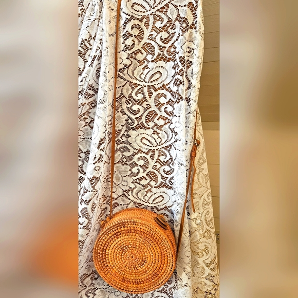 Bags | Handwoven Rattan Crossbody Bag | Poshmark